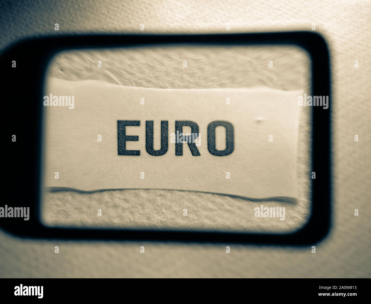 Close up of Foreign Currency Tag Labels Stock Photo - Alamy