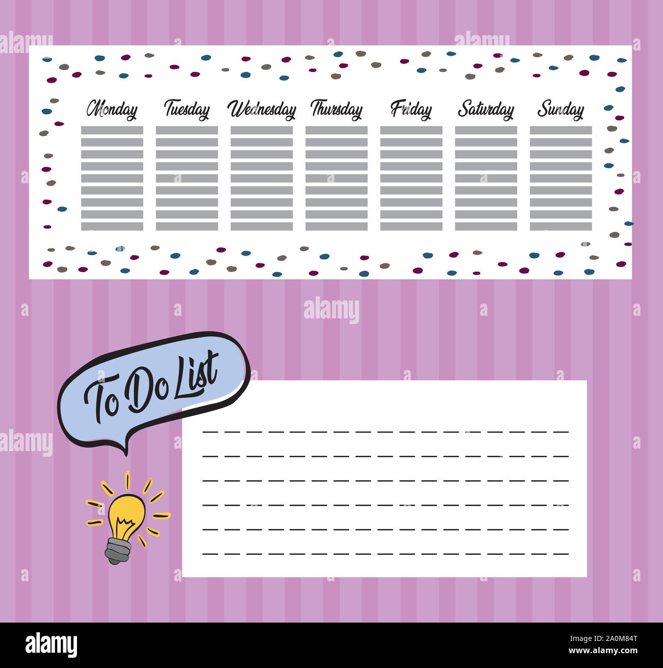 checklist document with supply vector illustration design Stock Vector ...