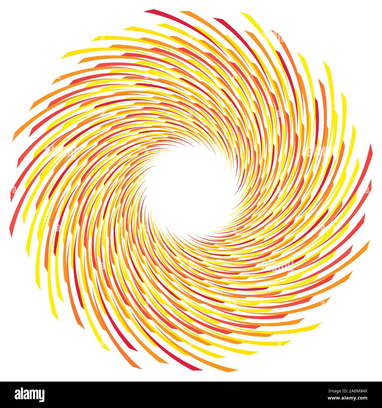 Abstract spiral, twist. Radial swirl, twirl curvy, wavy lines element ...