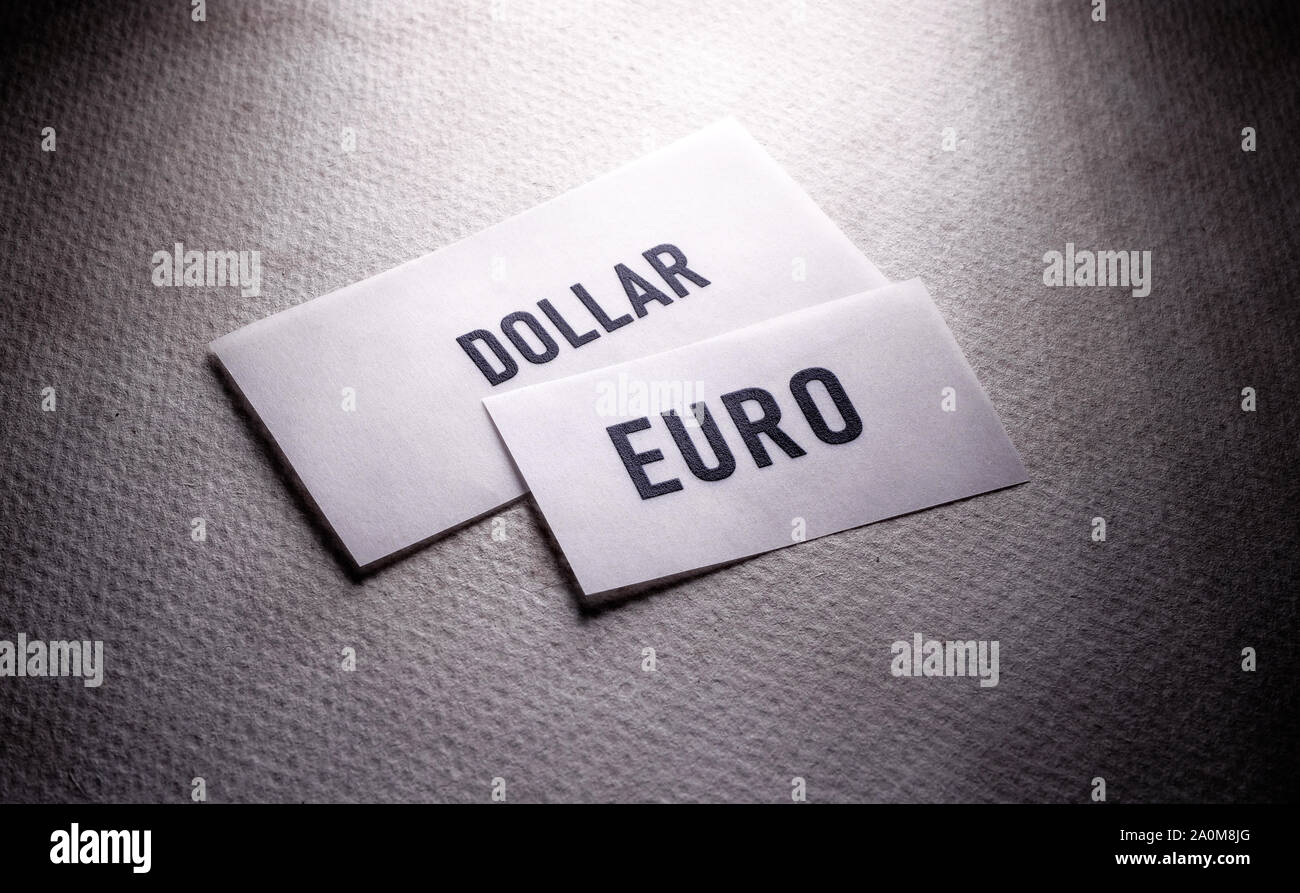 Close up of Foreign Currency Tag Labels Stock Photo - Alamy