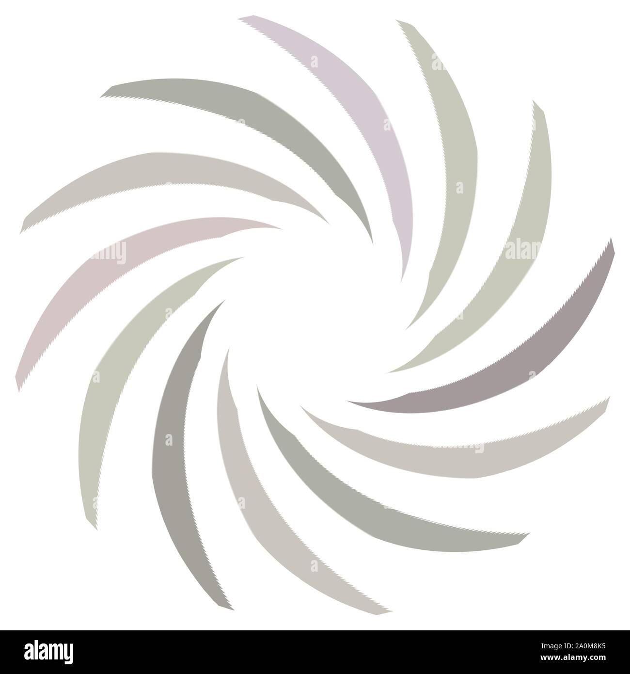 Abstract spiral, twist. Radial swirl, twirl curvy, wavy lines element ...