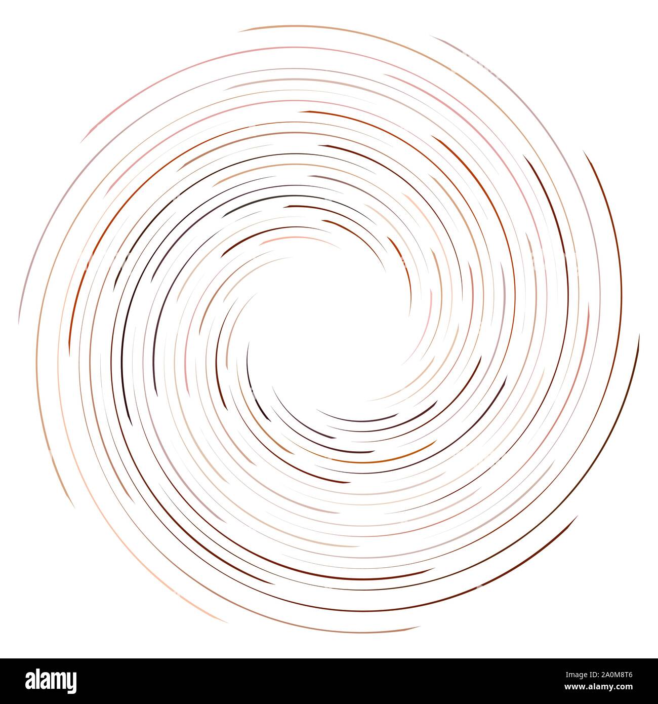 Abstract spiral, twist. Radial swirl, twirl curvy, wavy lines element ...