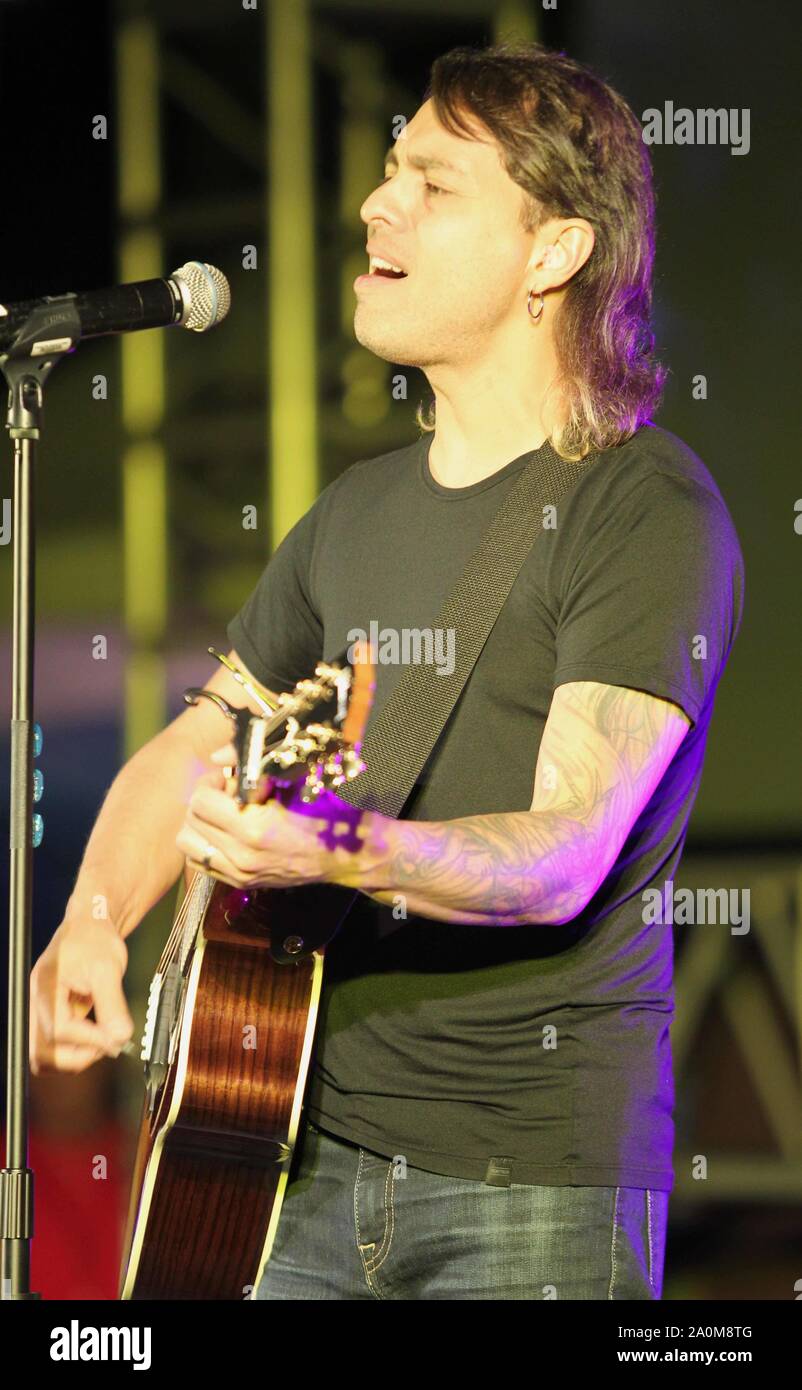 September 19, 2019 - Guitarist Hector Maldonado of Train performs during the Hawaii Five-O and ...
