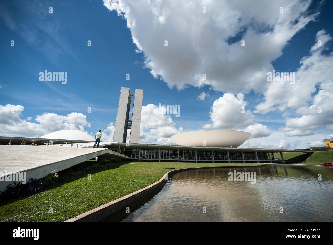 Brasilia, Brazil - May 17 2013: Wide view of the congress of Brasil in ...