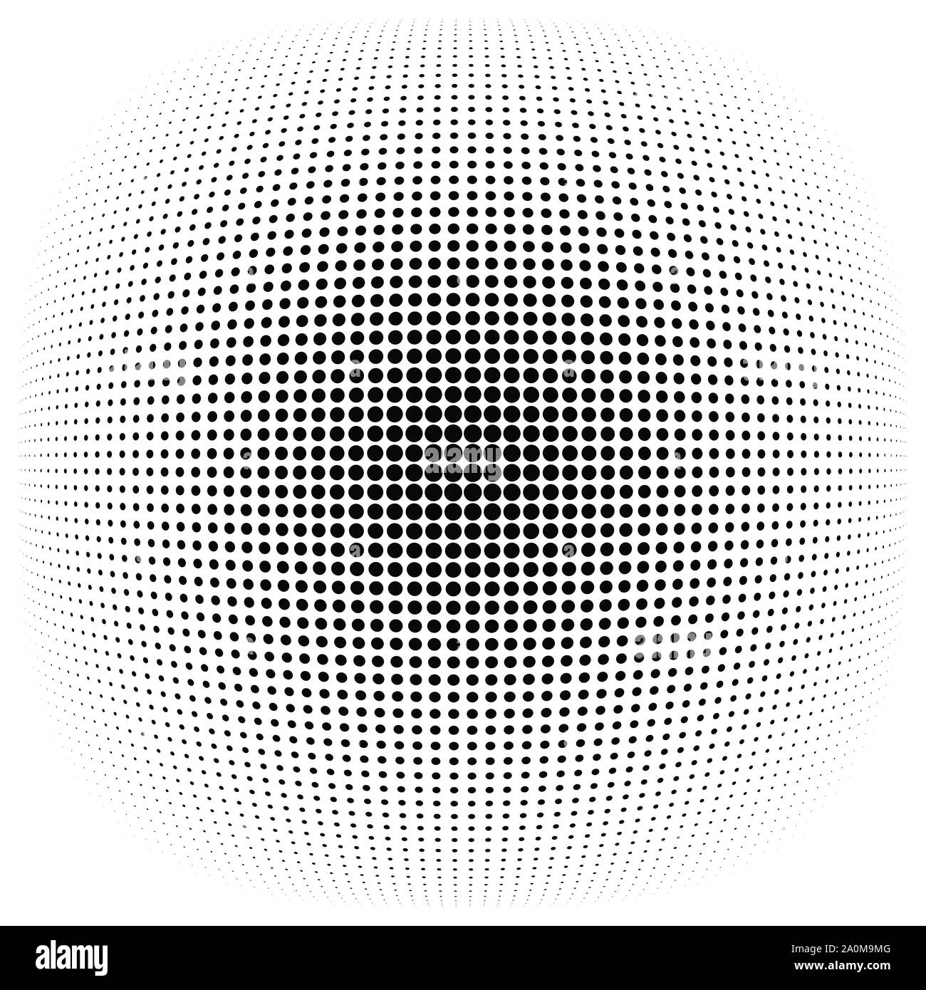 Half-tone dots, circles, dotted element. Sphere, orb or globe ...