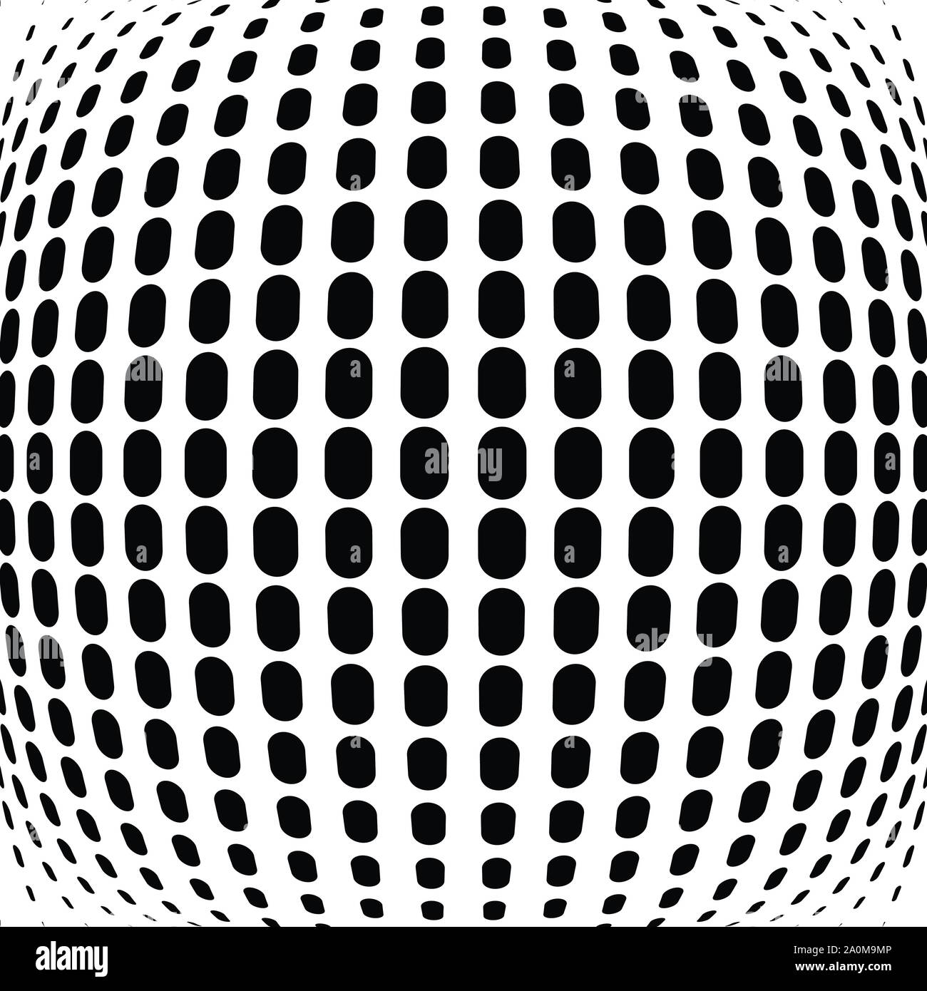 3D circular burst. Convex globe, sphere, orb distort. Inflate design ...