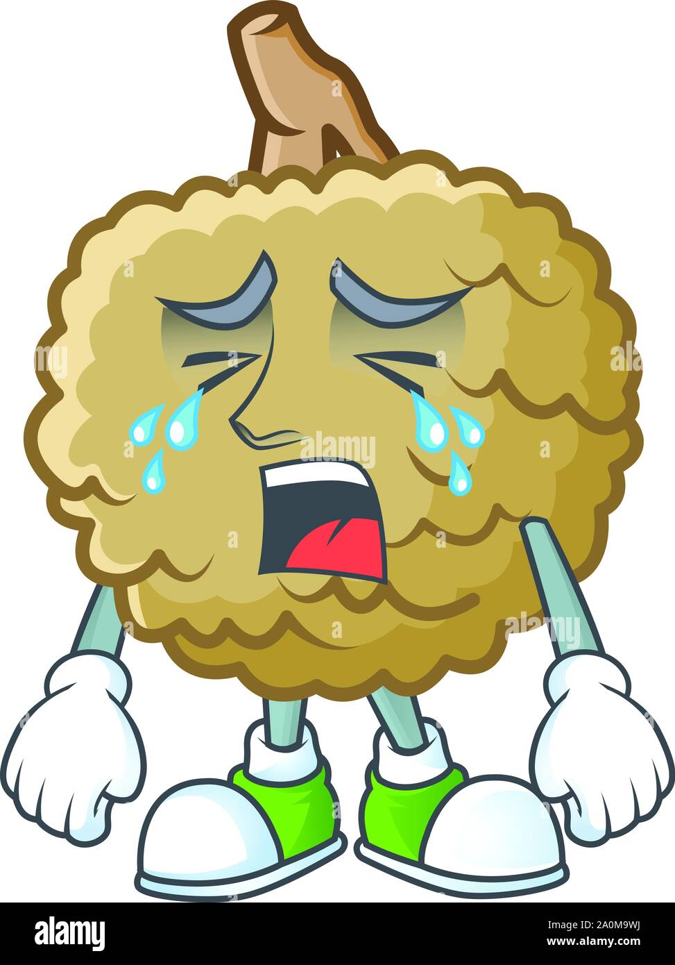 Crying fresh marolo fruit character mascot in cartoon Stock Vector ...