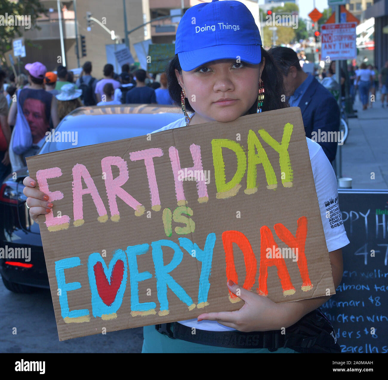 Los Angeles, United States. 20th Sep, 2019. Hundreds march from ...