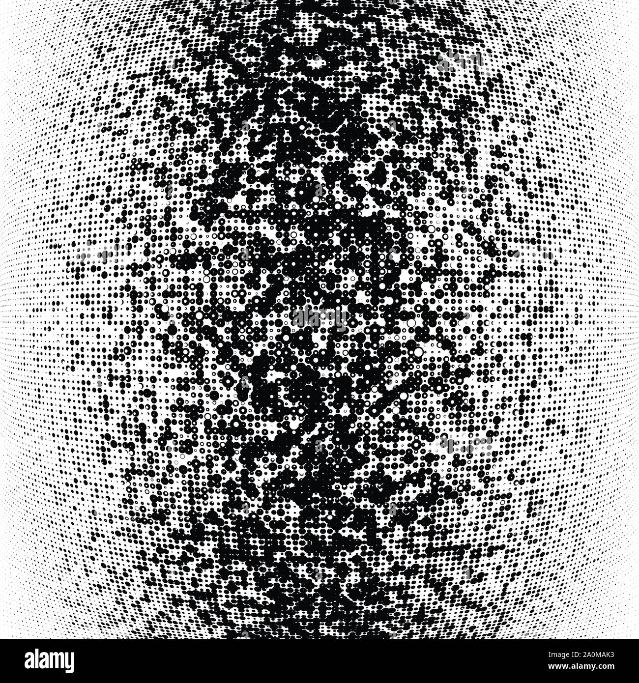 Half-tone dots. Dotted, circles pattern. Sphere, orb or globe ...