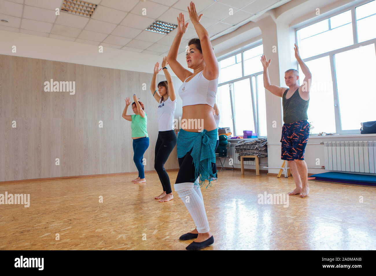 Novokuznetsk, Kemerovo region, Russia - September 07, 2019: Belly dance ...