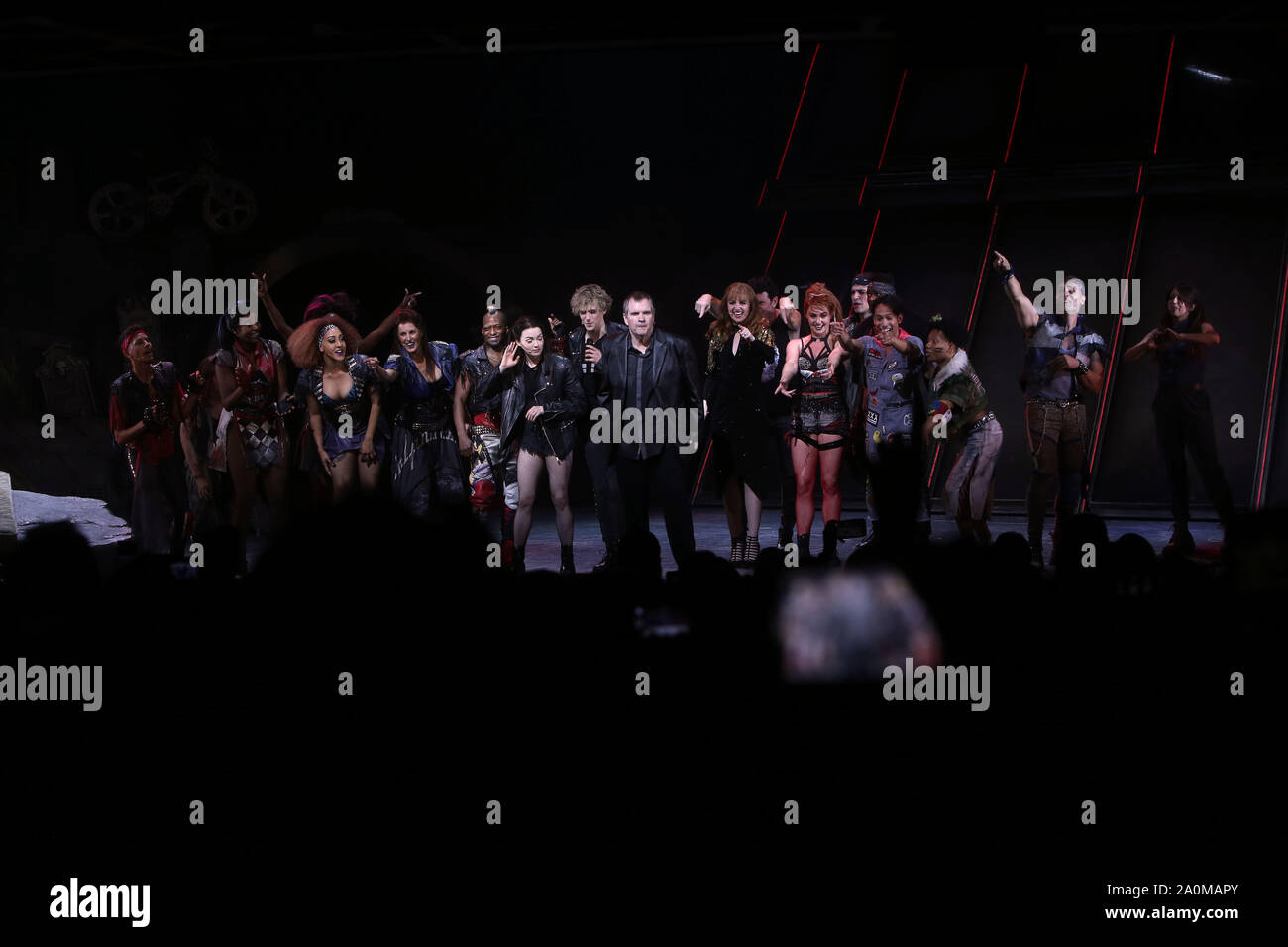 Meat Loaf joined the cast of Bat Out Of Hell The Musical on stage ...