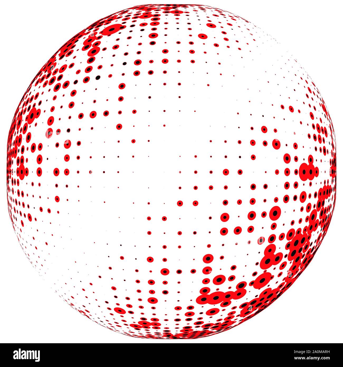 Half-tone dots. Dotted, circles pattern. Sphere, orb or globe ...