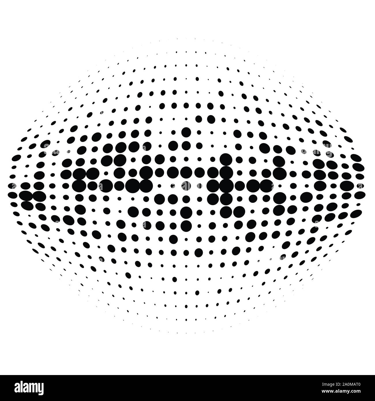 Half-tone dots. Dotted, circles pattern. Sphere, orb or globe ...