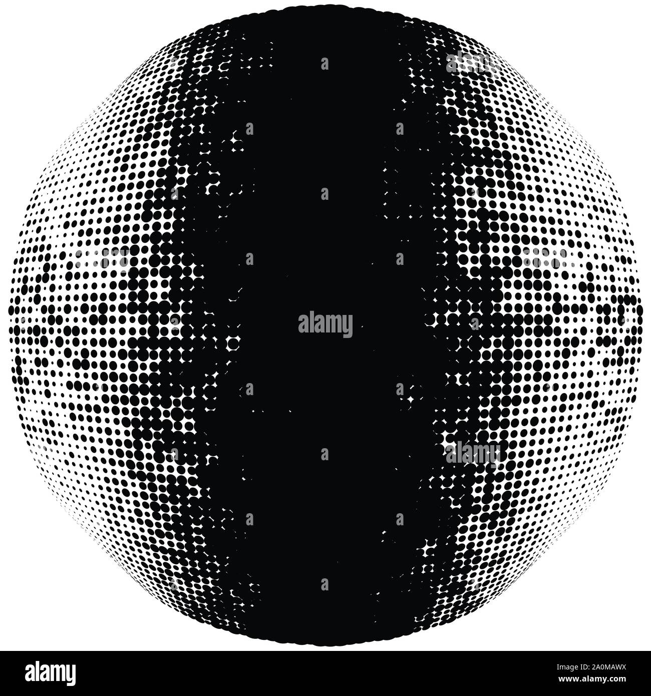 Half-tone dots. Dotted, circles pattern. Sphere, orb or globe ...