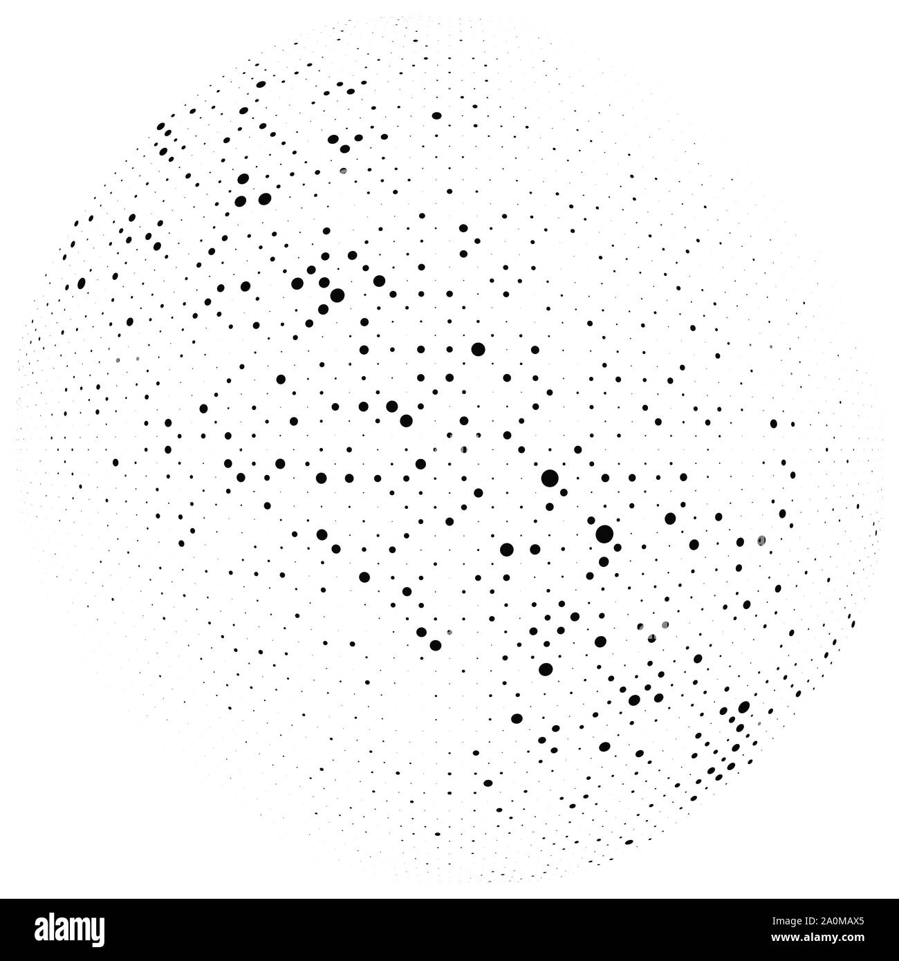 Half-tone dots. Dotted, circles pattern. Sphere, orb or globe ...