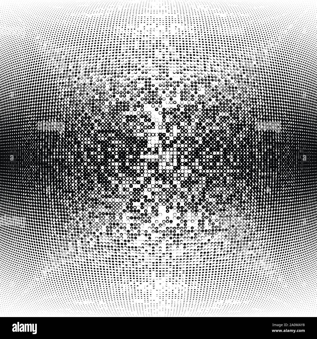 Half-tone dots. Dotted, circles pattern. Sphere, orb or globe ...
