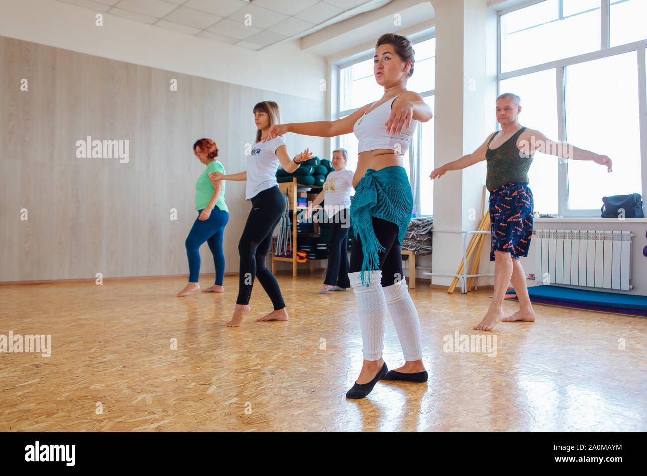 Novokuznetsk, Kemerovo region, Russia - September 07, 2019: Belly dance ...