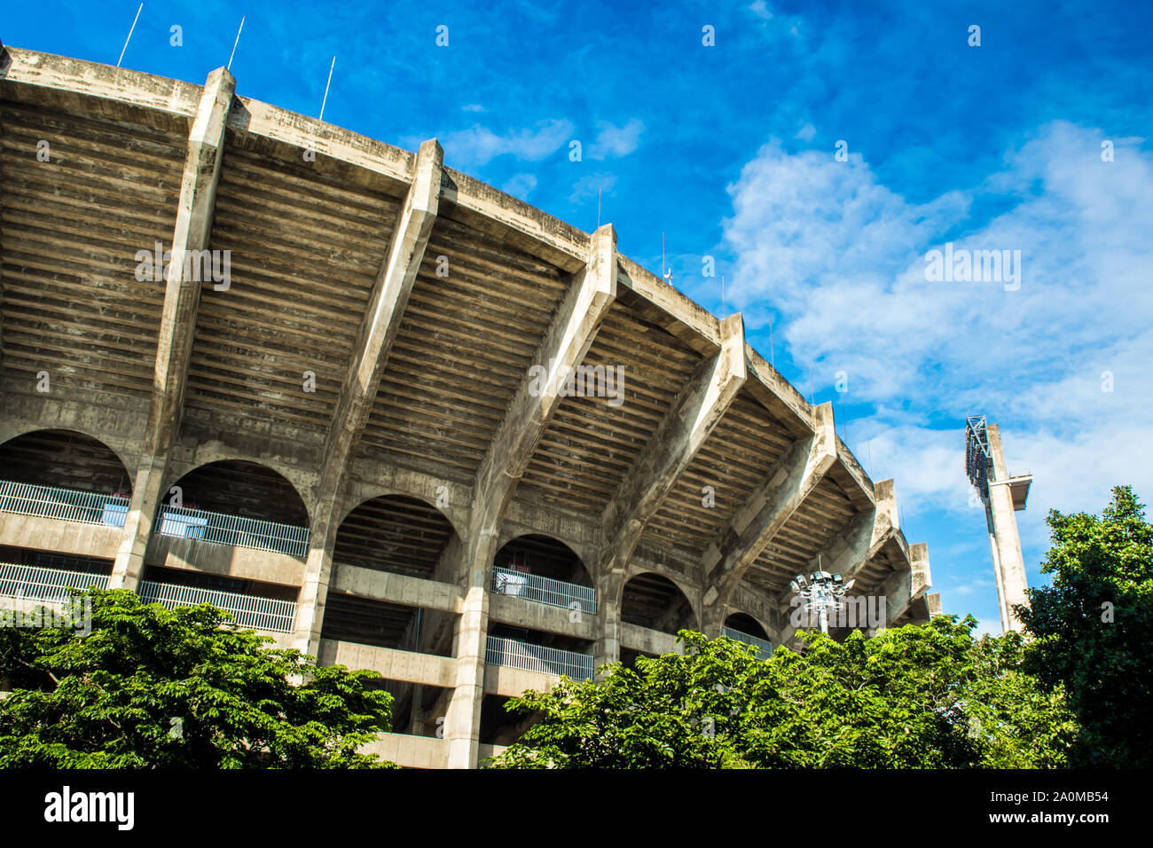 Construction building of football stadium , great and beautiful Stock ...