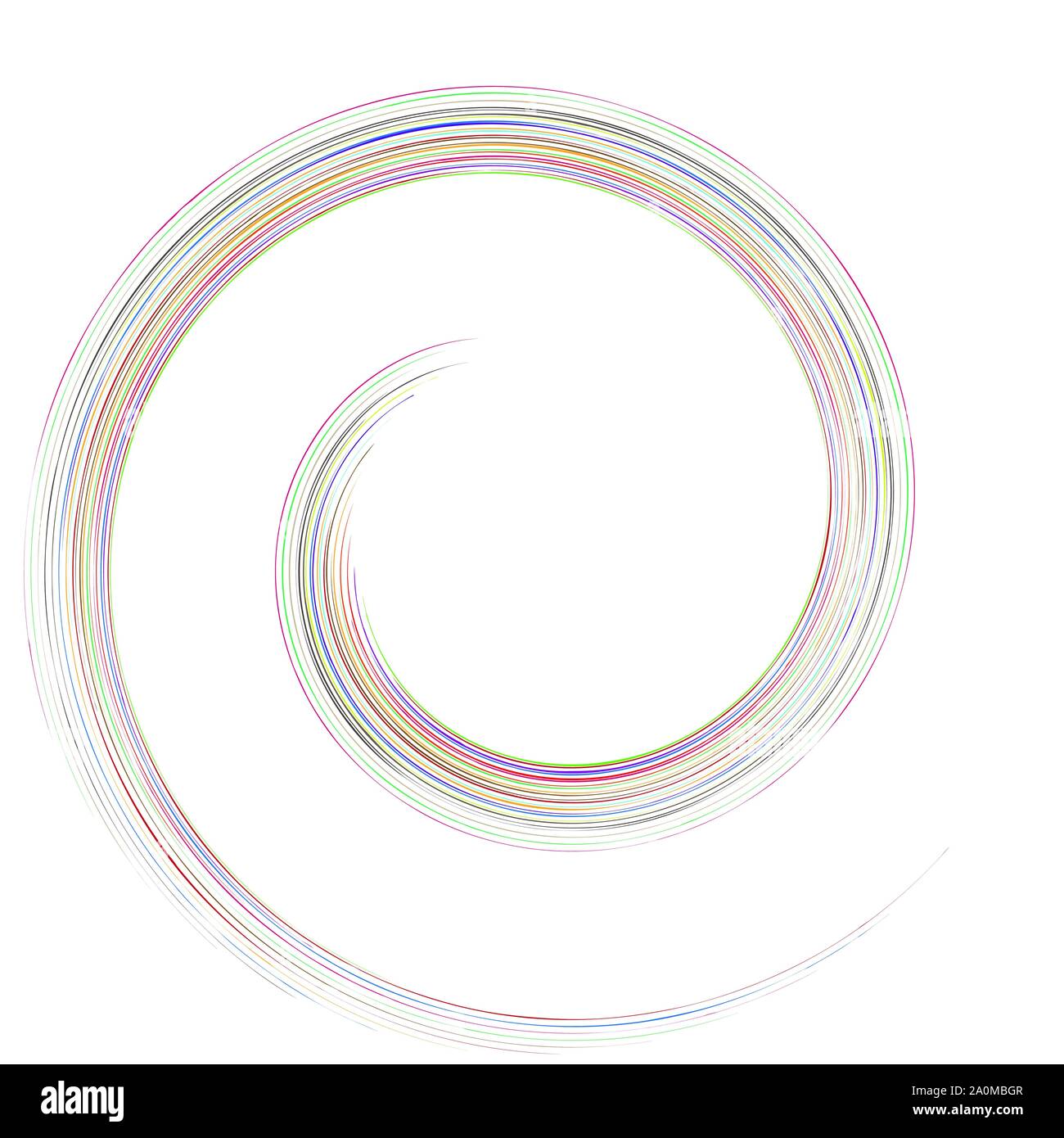 Detailed twirl, spiral element. Whirlpool, whirligig effect. Circular ...