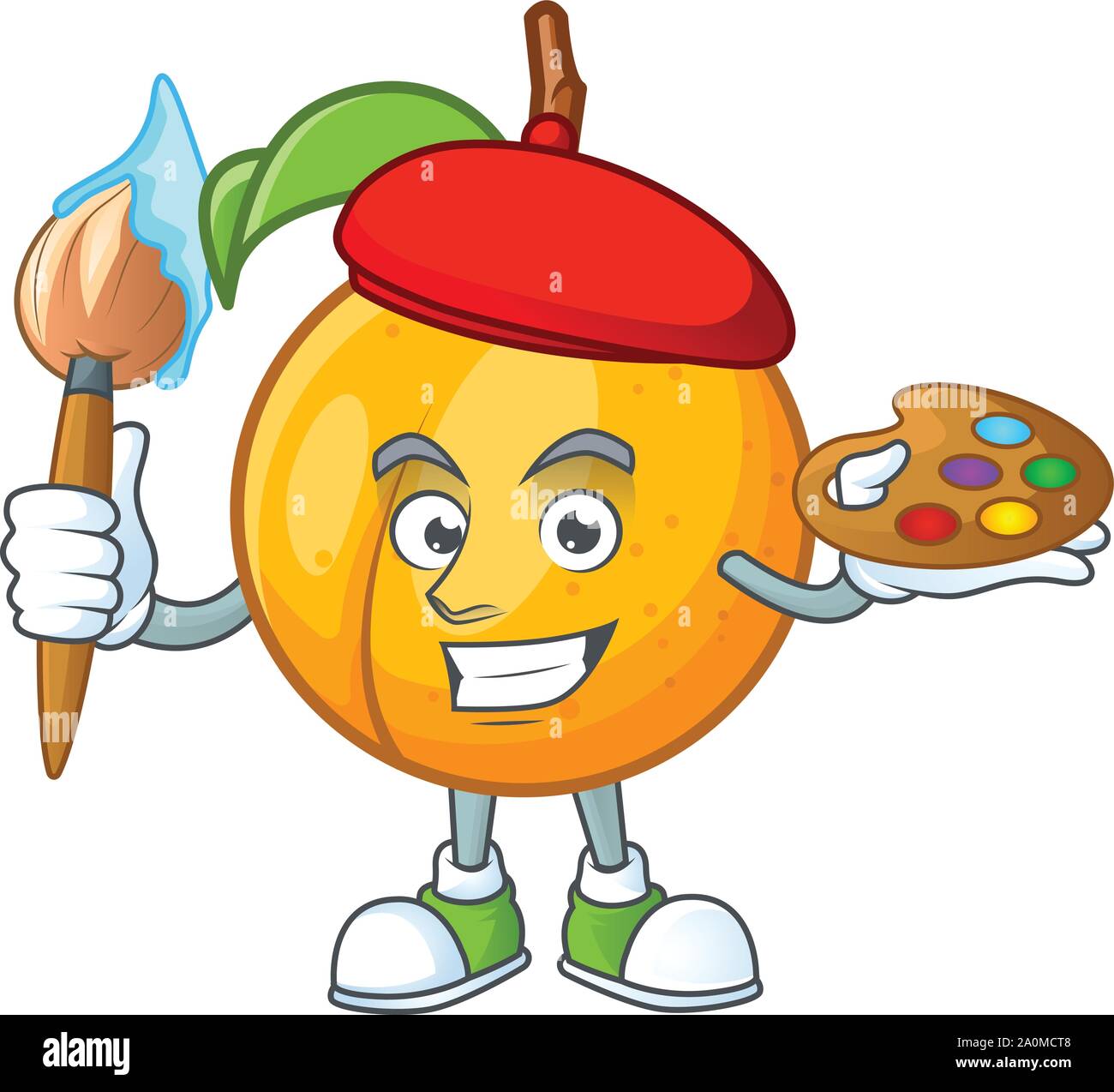 Painter seeds nutmeg with cartoon character style Stock Vector Image ...