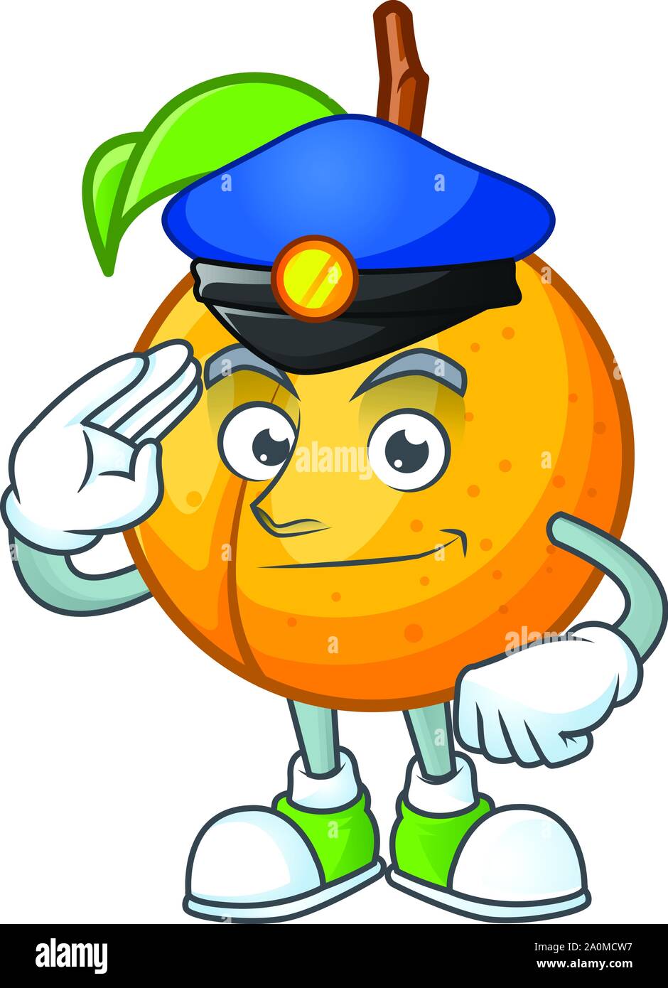 Police seeds nutmeg with cartoon character style Stock Vector Image ...