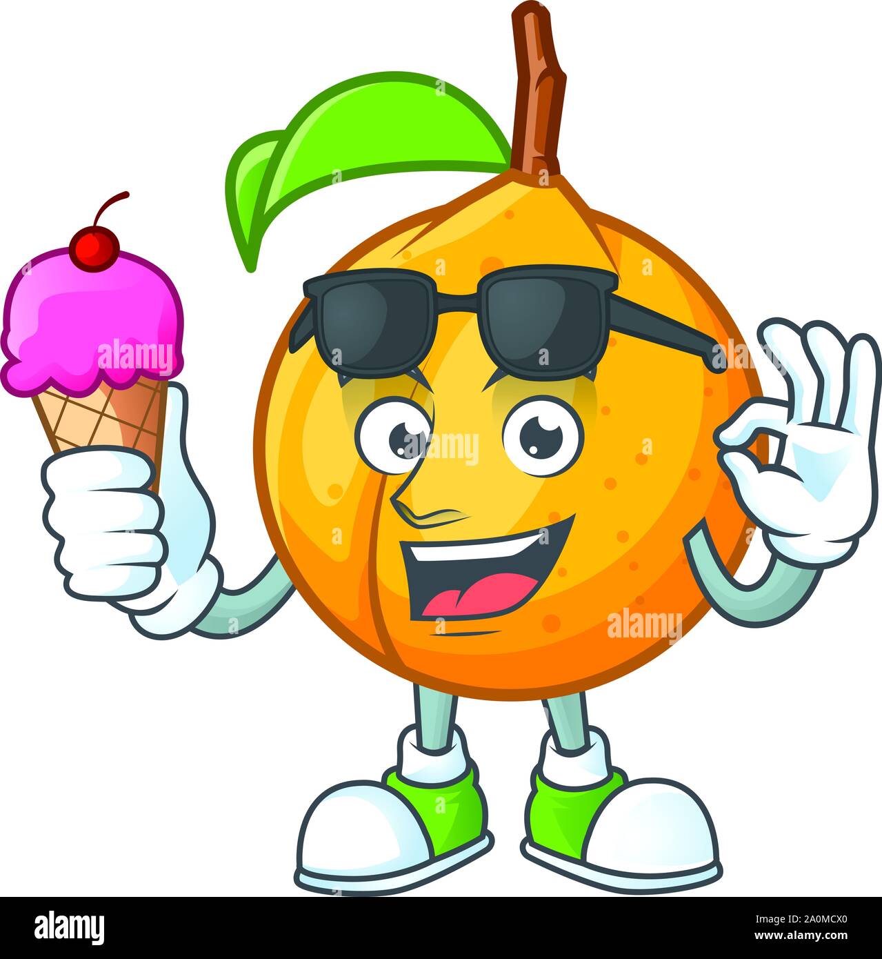 With ice cream fresh nutmeg cartoon for recipe food Stock Vector Image ...