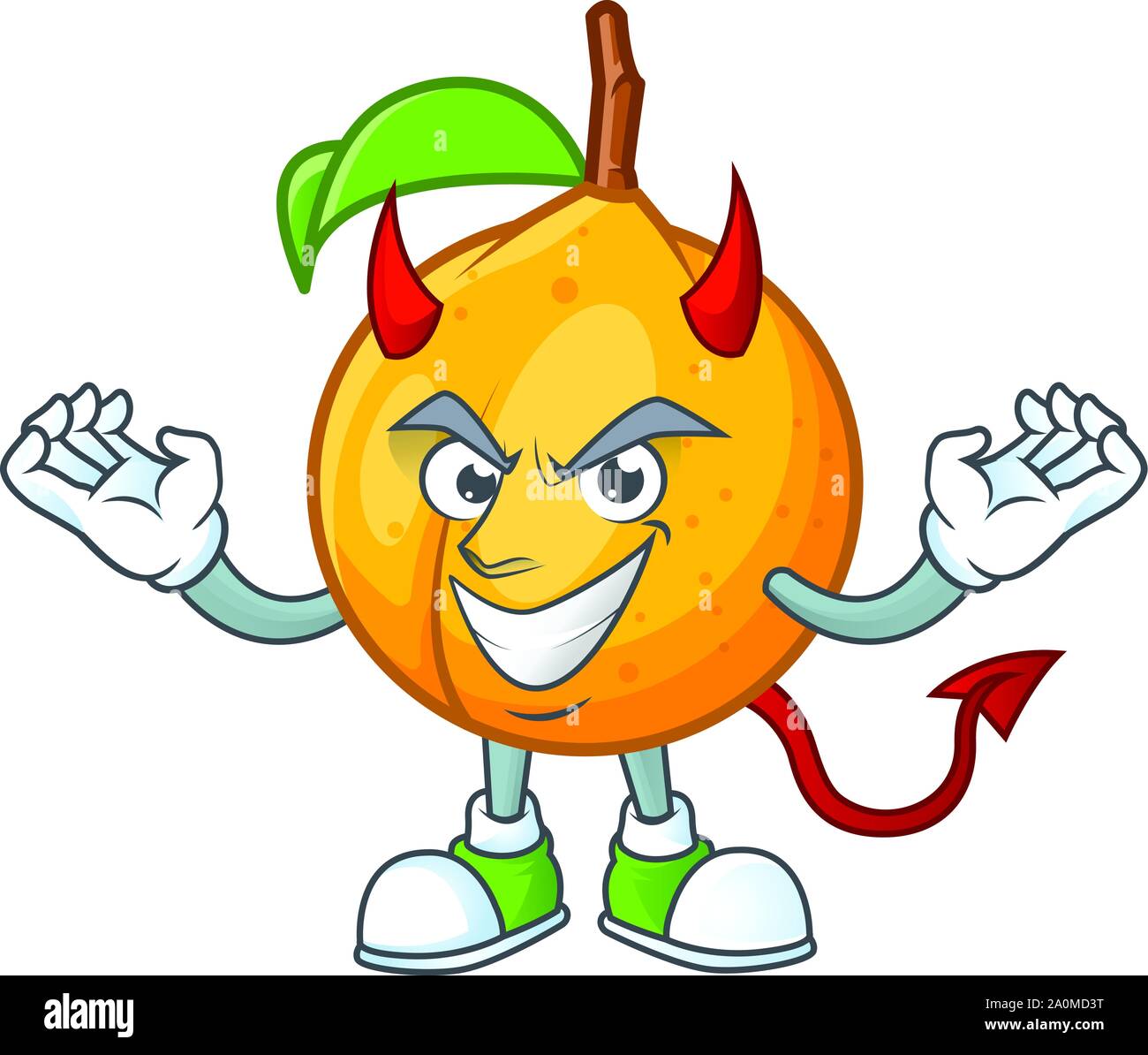 Devil whole nutmeg character cartoon with mascot Stock Vector Image ...