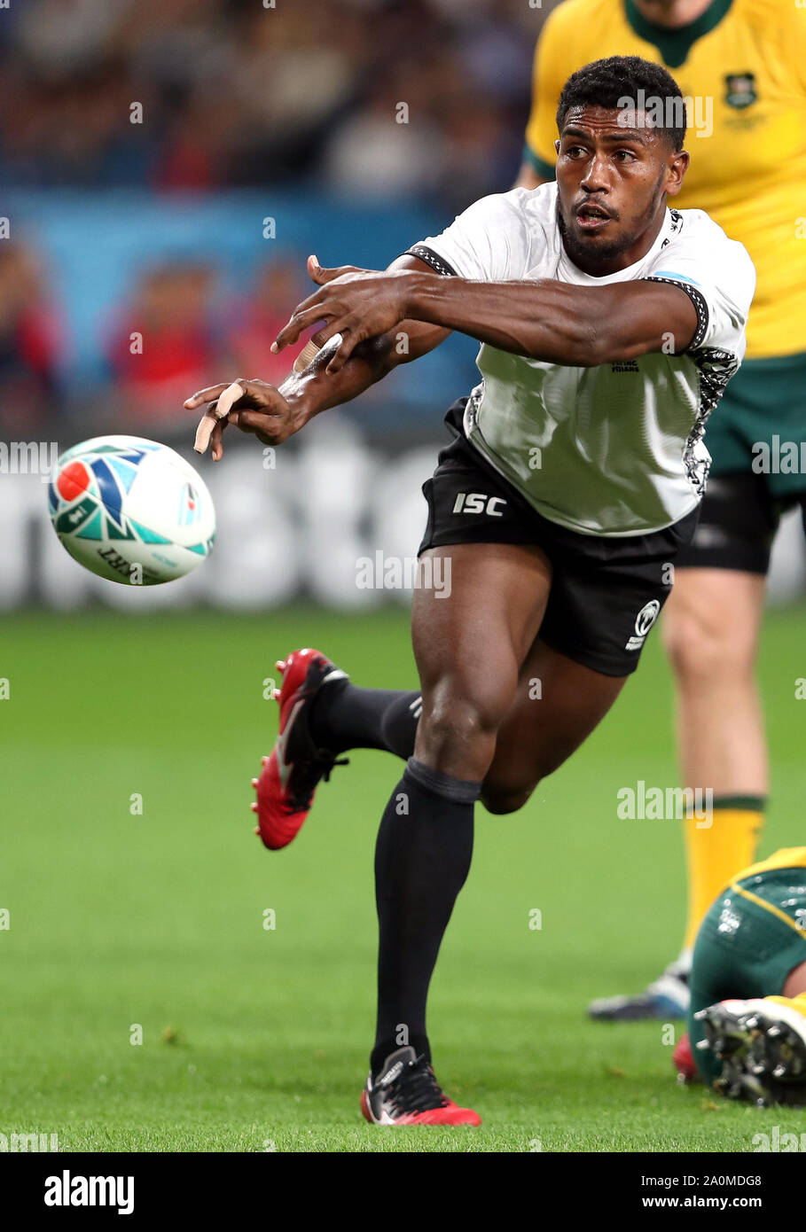 Fiji's Frank Lomani in action during the 2019 Rugby World Cup Pool D ...