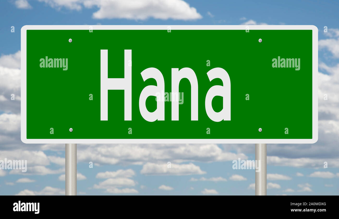 Hana road sign hi-res stock photography and images - Alamy
