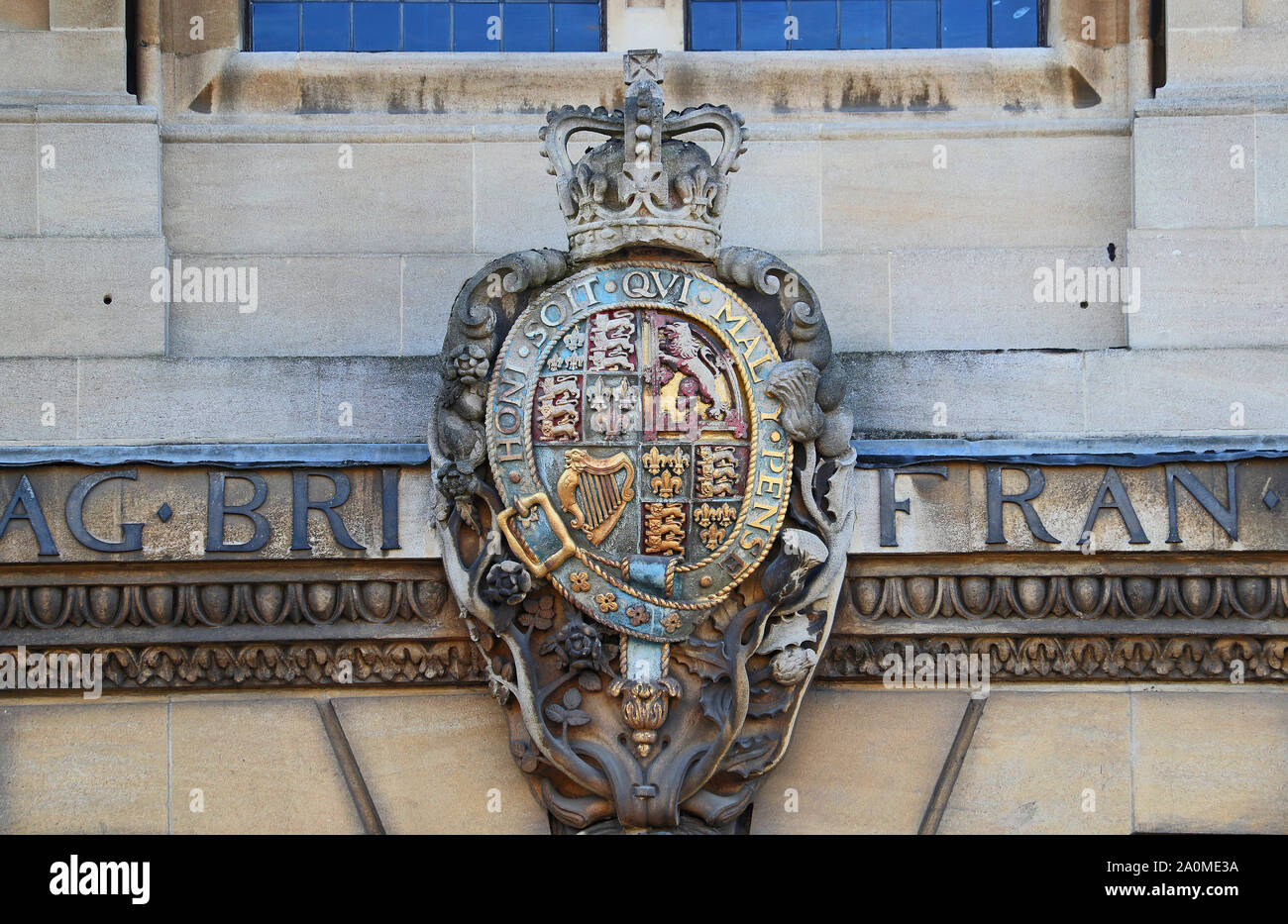 James I of England's crest or coat of arms above a door to the ... James I of England's crest or coat of arms above a door to the ...