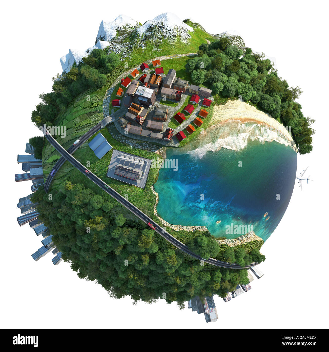 Mini Planet Concept or Earth Concept Stock Photo - Alamy