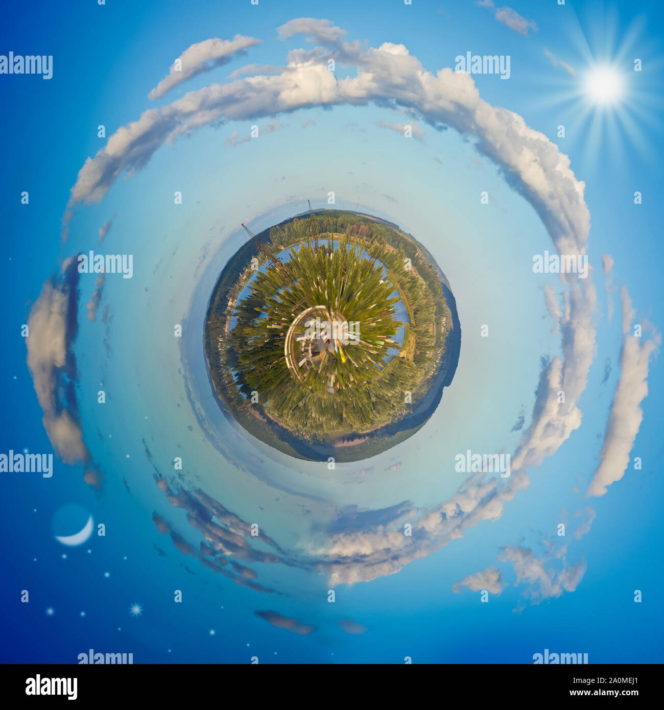 Mini Planet Concept or Earth Concept Stock Photo - Alamy