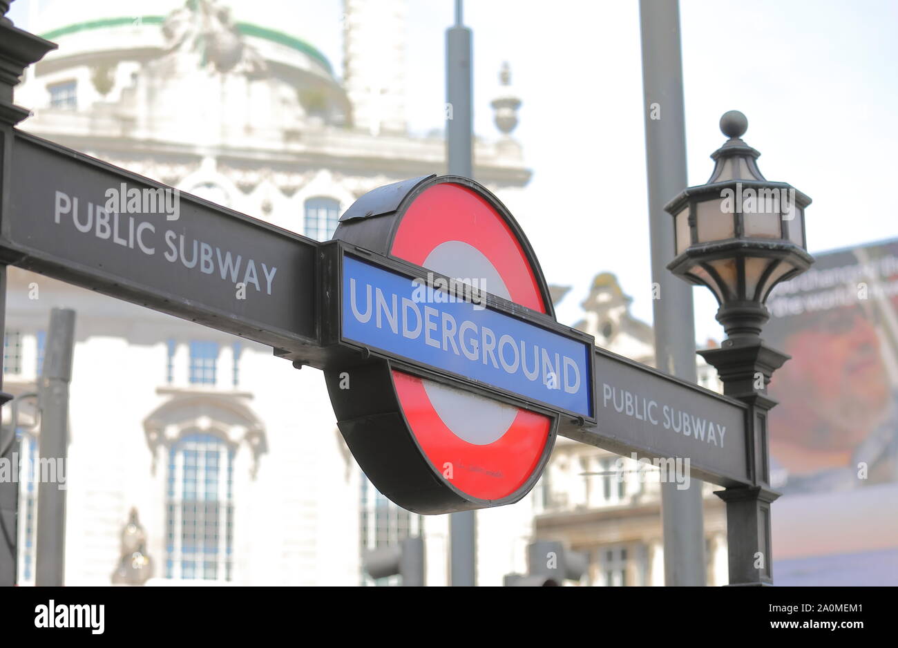 Tube underground subway sign London UK Stock Photo - Alamy