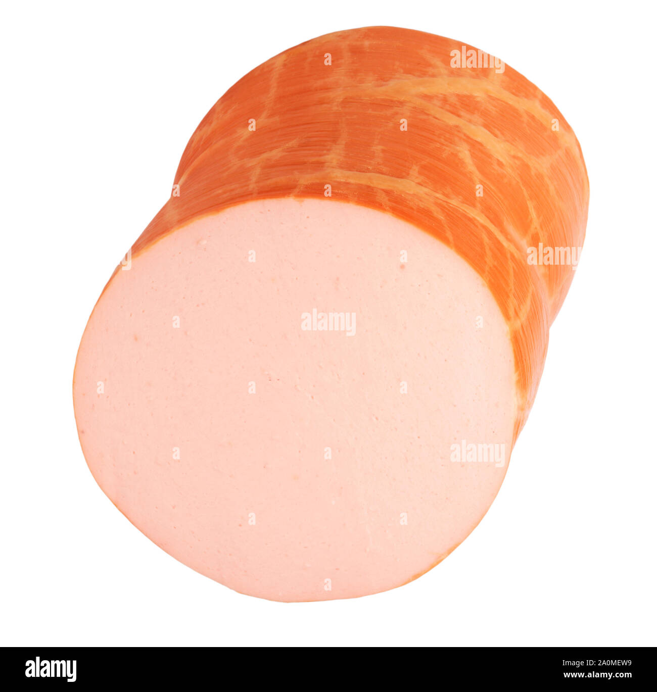 One Sausage Isolated Stock Photo - Alamy