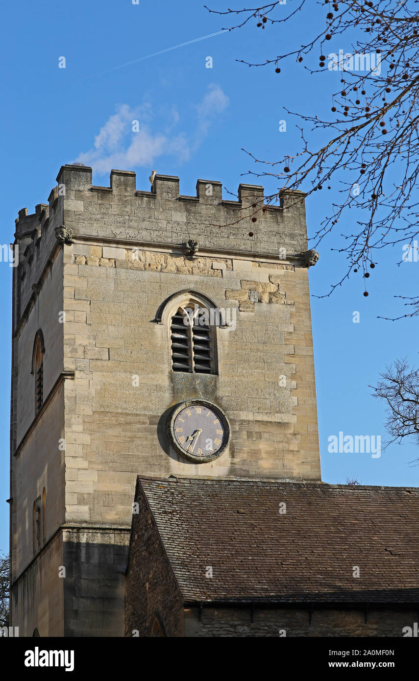 ancient clock tower on Saint Mary Magdalen church in Oxford one of the ...