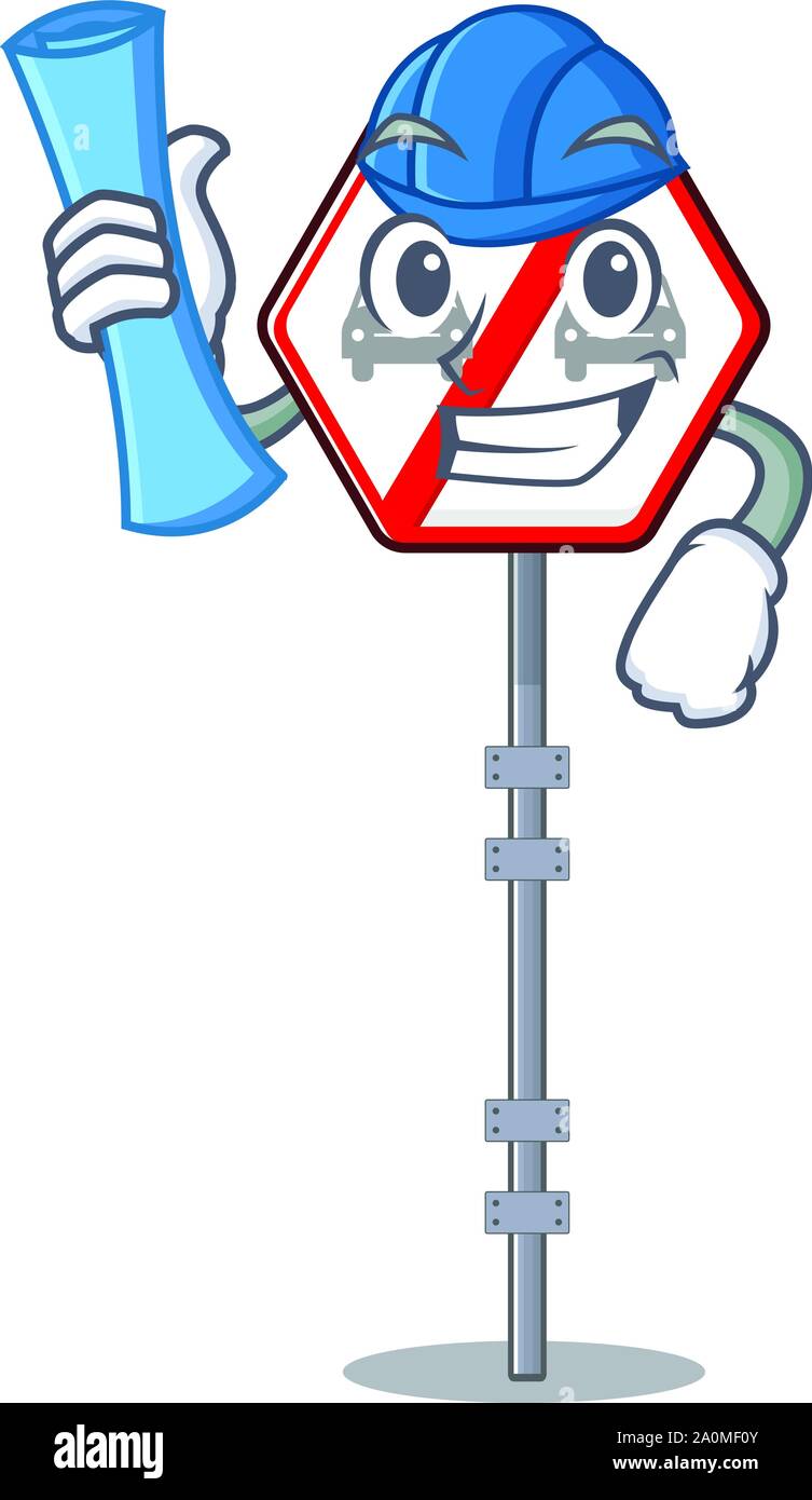 Architect no overtaking cartoons on the curb Stock Vector Image & Art ...