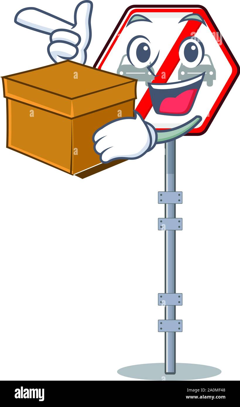 With box no overtaking cartoons on the curb Stock Vector Image & Art ...