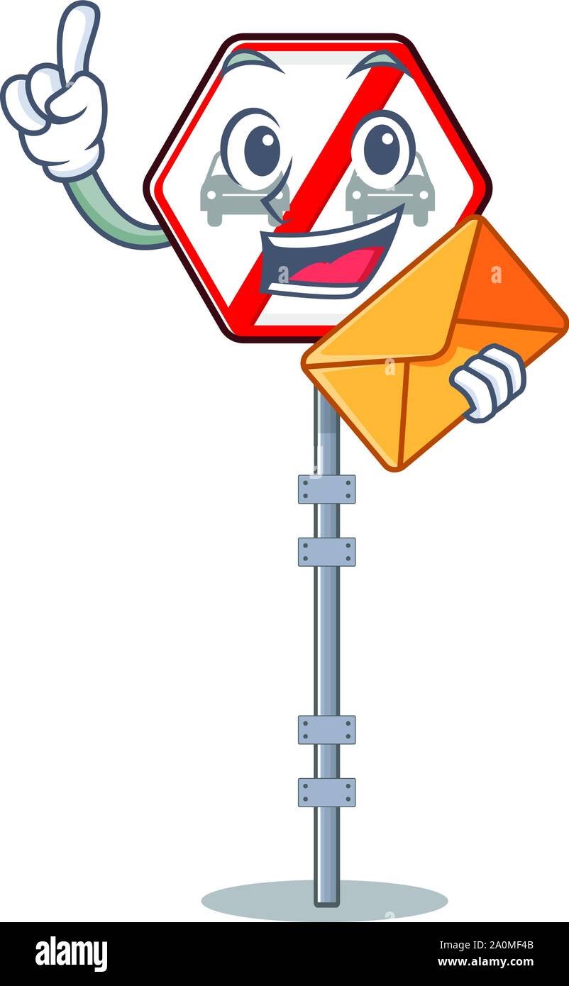 With envelope no overtaking cartoons on the curb Stock Vector Image ...