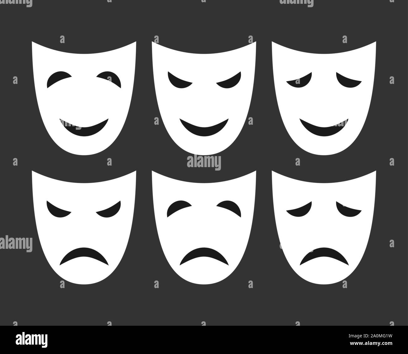 Drama masks Stock Vector Images - Alamy
