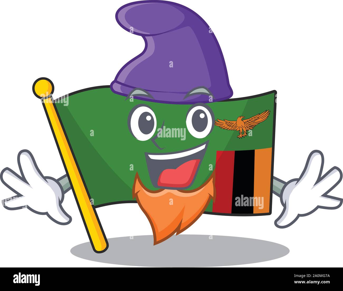 Elf flag zambia mascot isolated with character Stock Vector Image & Art ...