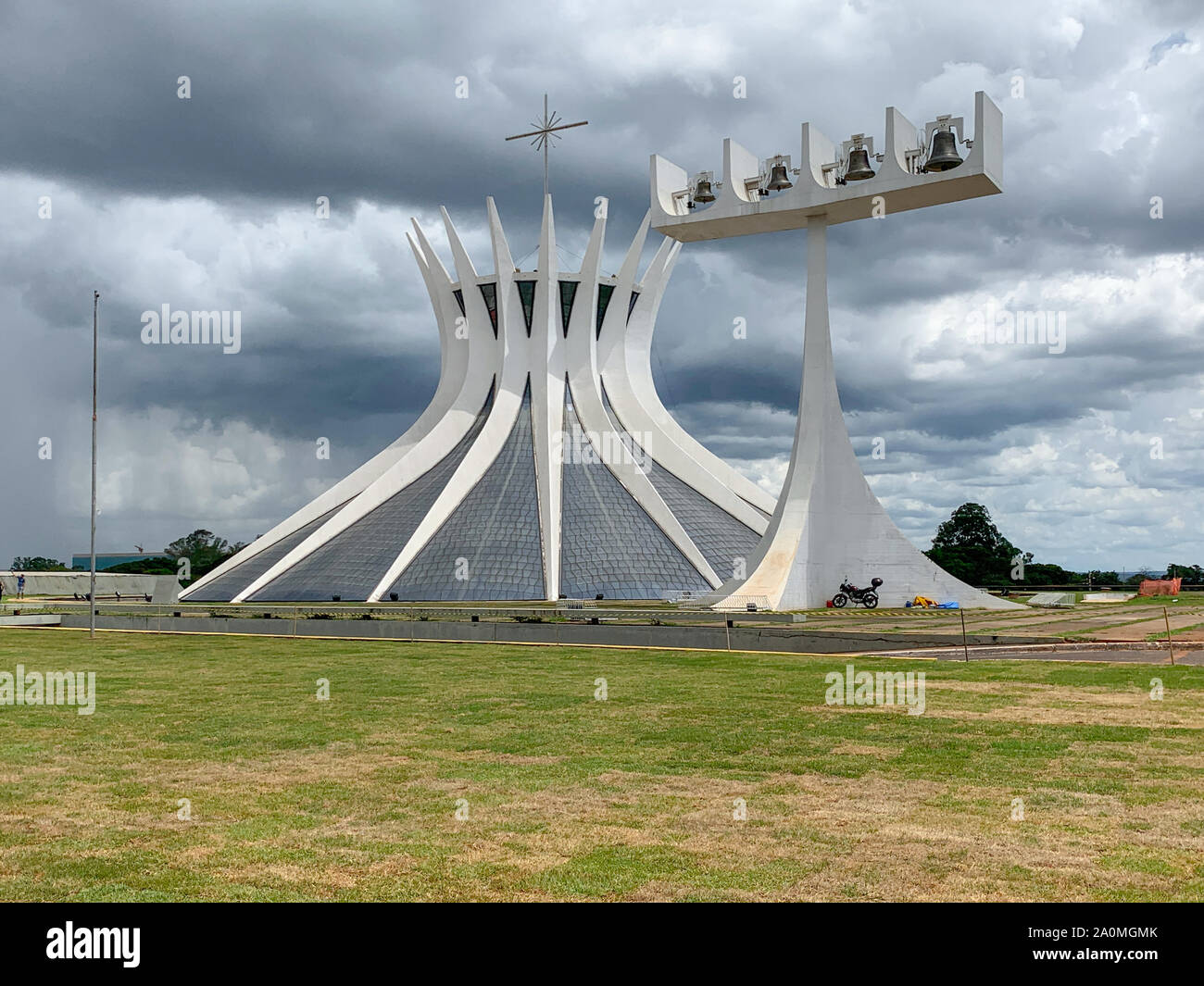 The Cathedral of Brasilia designed by Brazilian architect Oscar ...