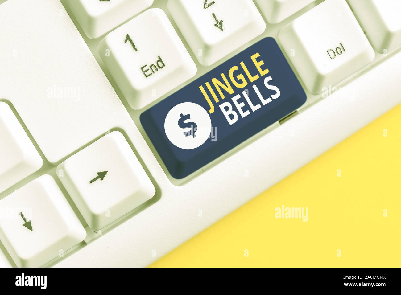 Handwriting text writing Jingle Bells. Conceptual photo Most famous ...