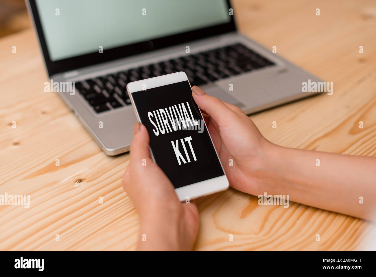 Handwriting text Survival Kit. Conceptual photo Emergency Equipment ...