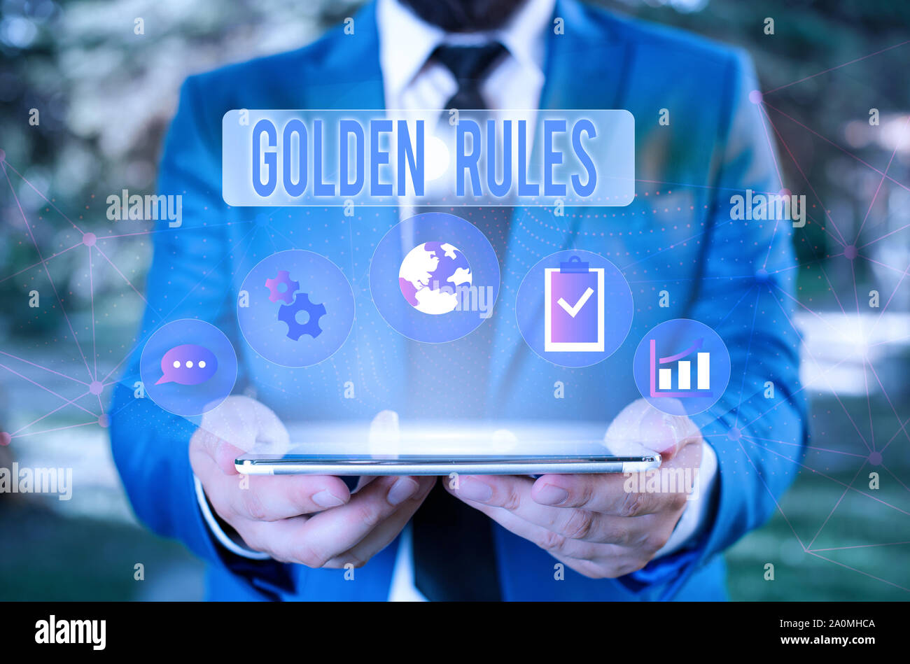 Word writing text Golden Rules. Business photo showcasing Basic ...