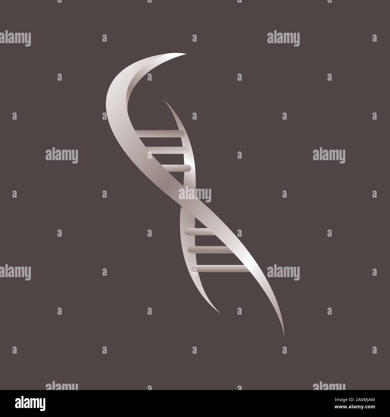 Helix DNA strand logo design vector icon isolated on white background ...