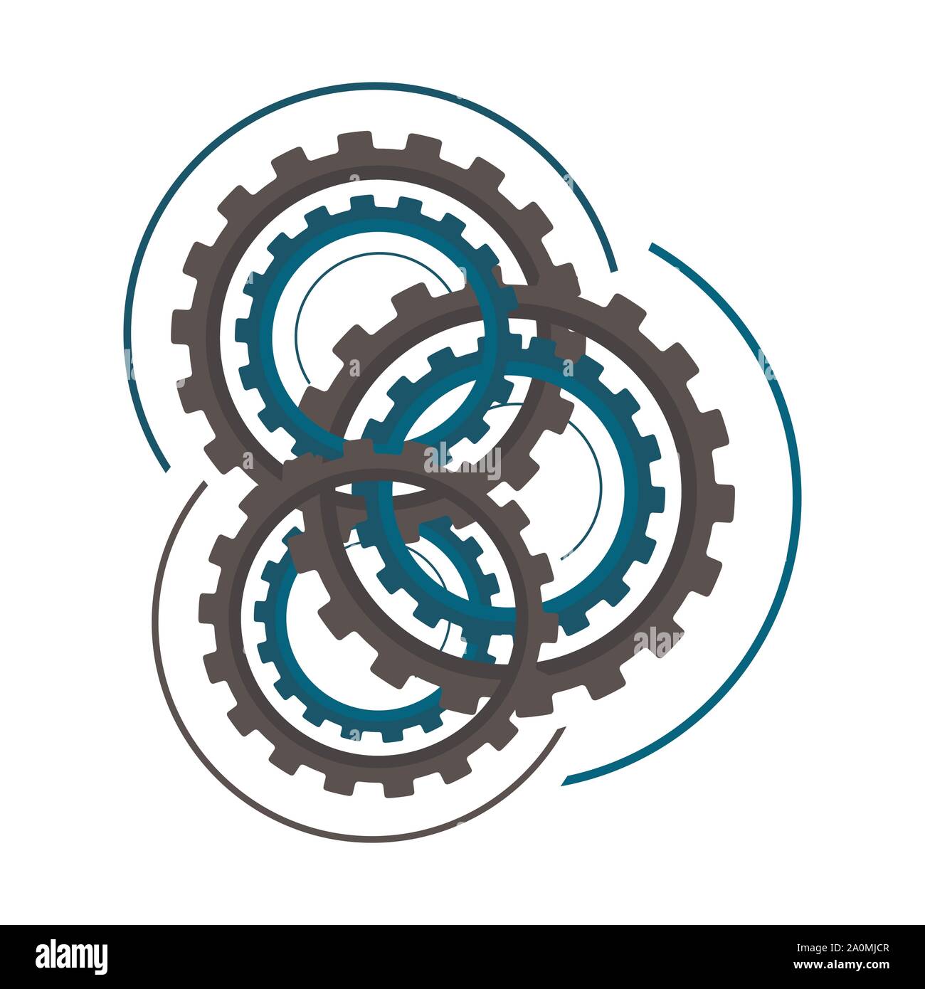 Vector gears icon hi-res stock photography and images - Alamy