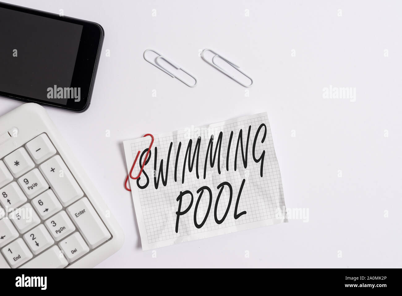 Text sign showing Swimming Pool. Business photo showcasing Structure ...