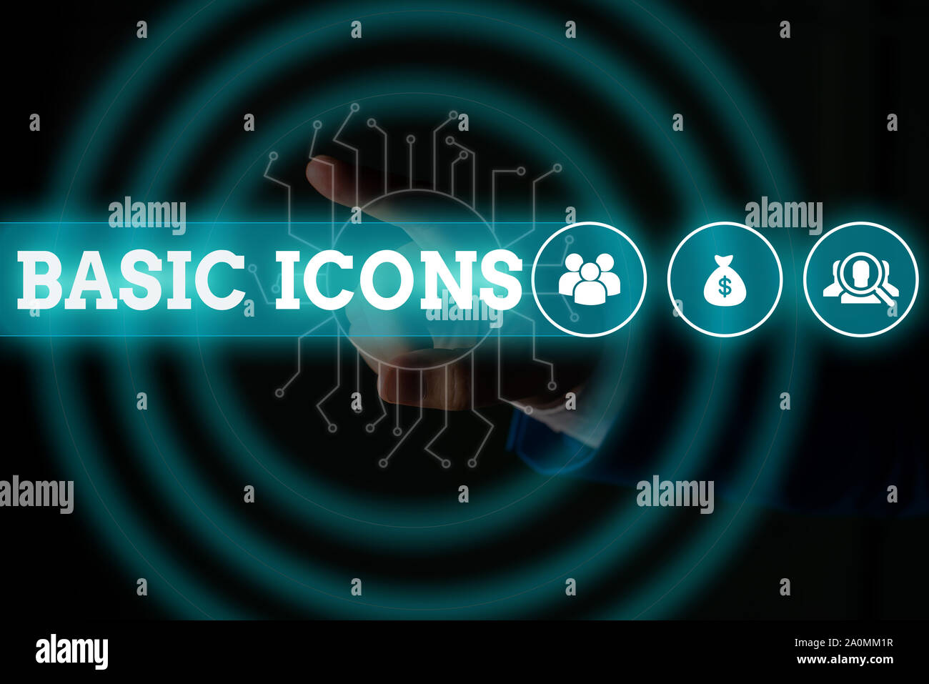 Word writing text Basic Icons. Business photo showcasing pictogram or ...