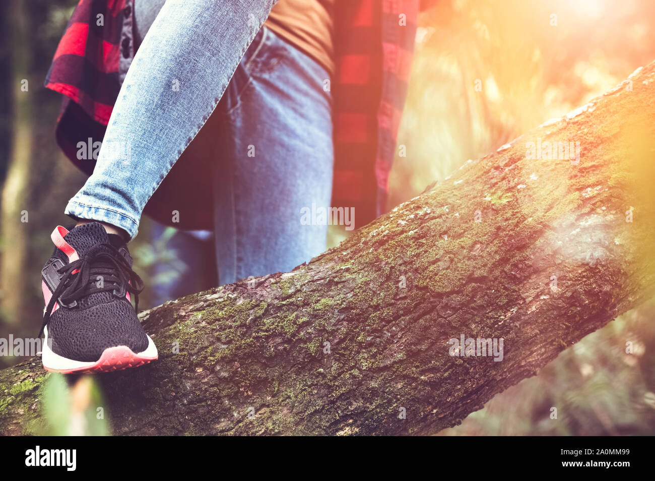 Leaping over rock hi-res stock photography and images - Alamy