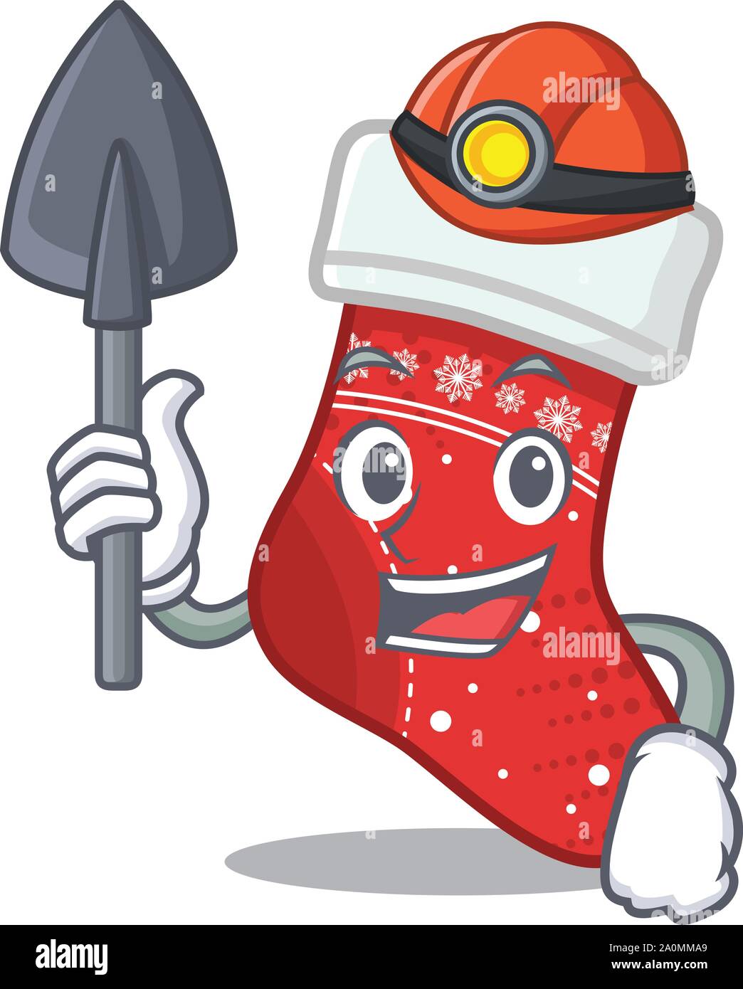 Miner christmas stocking character shaped in cartoon Stock Vector Image ...